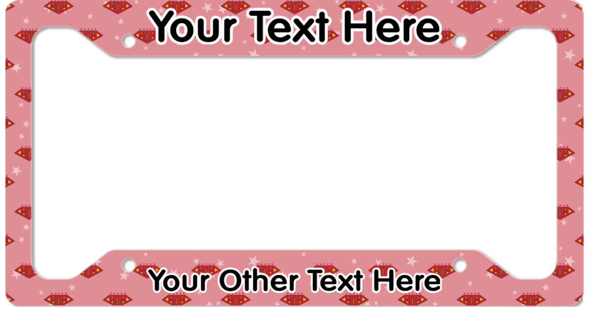 Custom Super Mom License Plate Frame | YouCustomizeIt