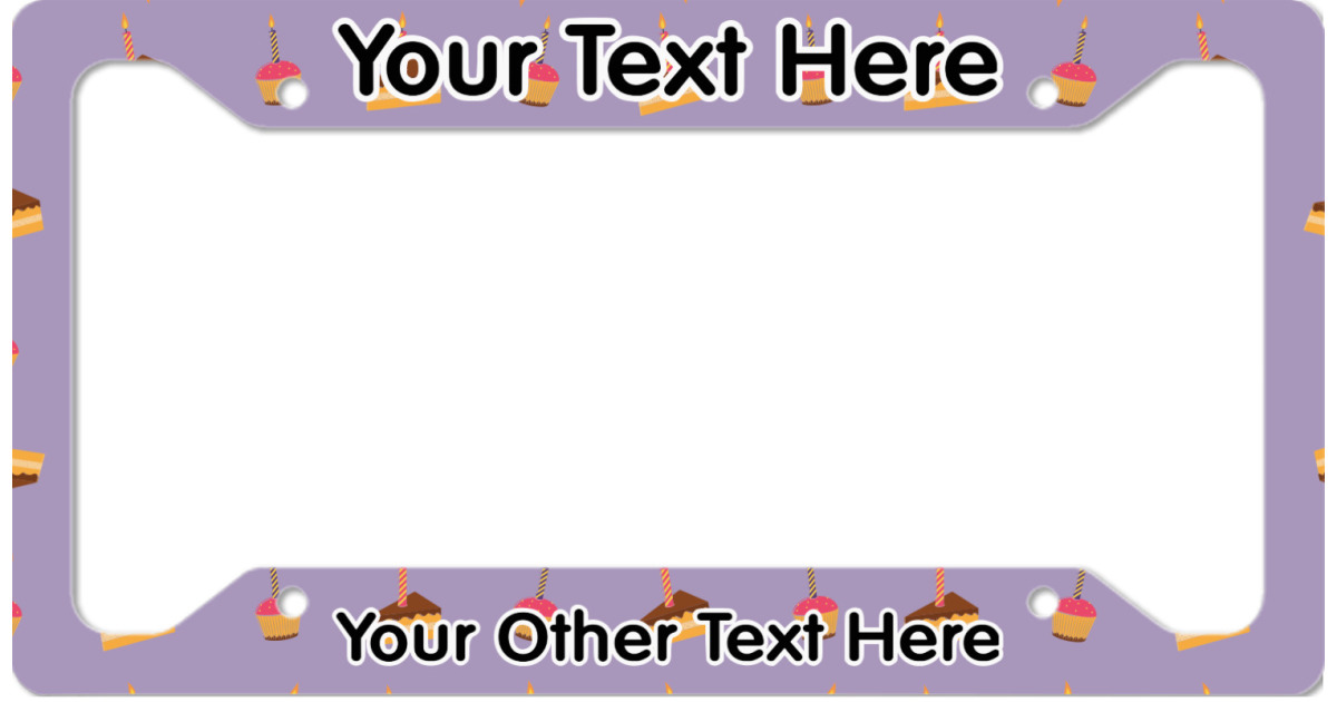 Custom Happy Birthday License Plate Frame (Personalized) | YouCustomizeIt