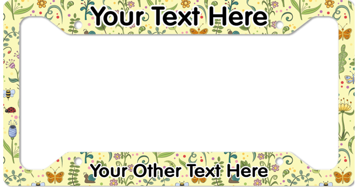 Custom Nature Inspired License Plate Frame (Personalized) | YouCustomizeIt