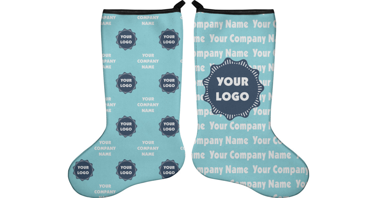 Custom Logo & Company Name Holiday Stocking - Double-Sided - Neoprene ...