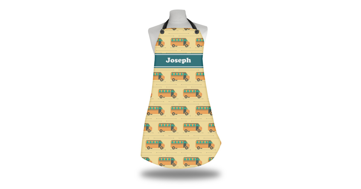 Custom School Bus Apron w/ Name or Text | YouCustomizeIt