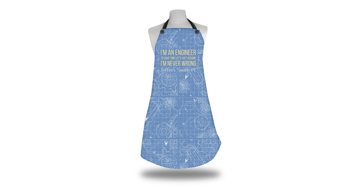 Custom Engineer Quotes Apron w/ Name or Text | YouCustomizeIt