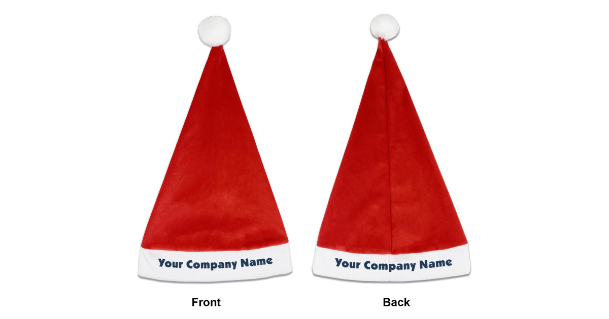 Custom Logo & Company Name Santa Hat - Double-Sided | YouCustomizeIt