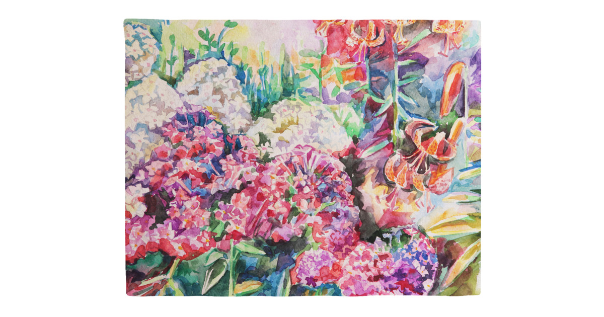 Custom Watercolor Floral Dining Table Mat - Octagon | YouCustomizeIt