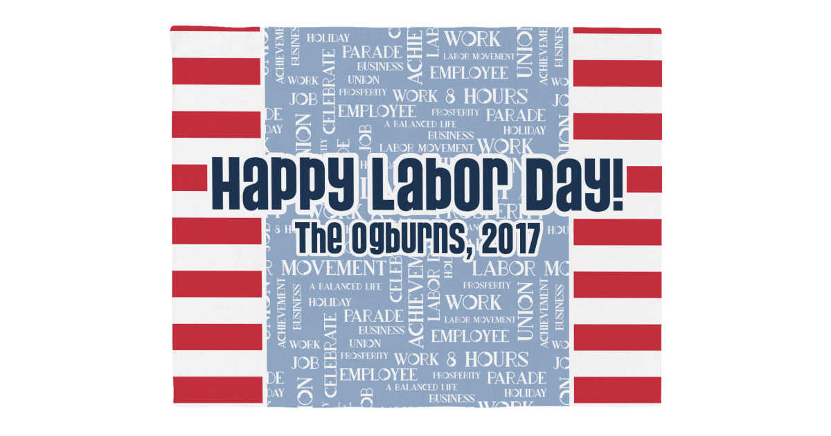 Custom Labor Day Dining Table Mat - Octagon w/ Name or Text ...