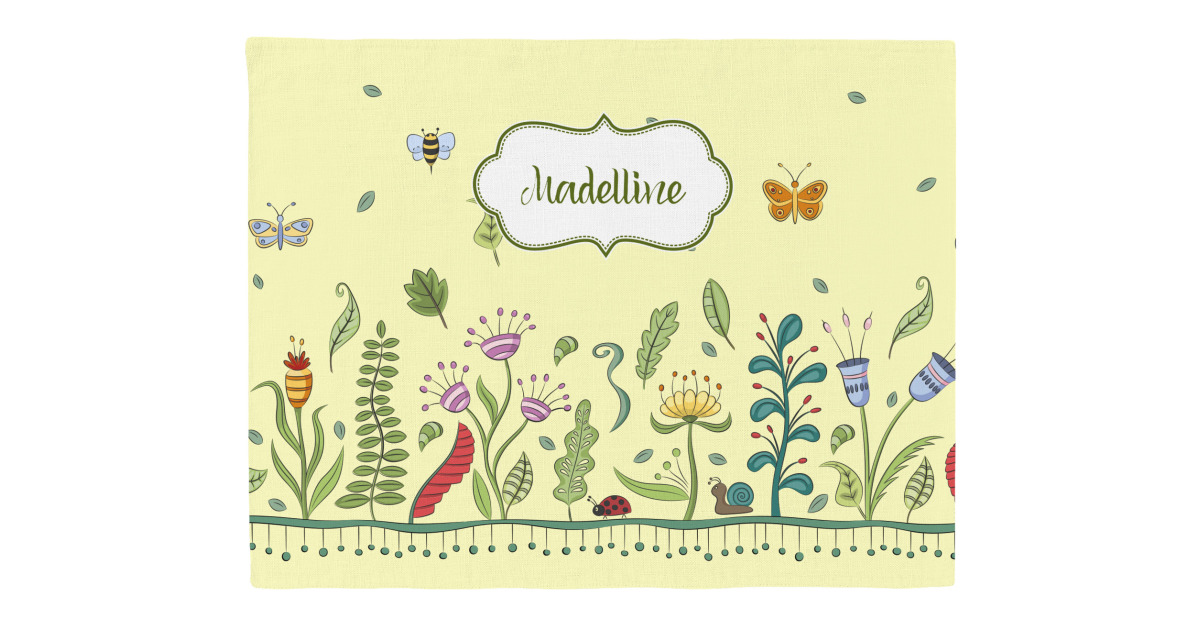 Custom Nature Inspired Dining Table Mat - Octagon w/ Name or Text ...