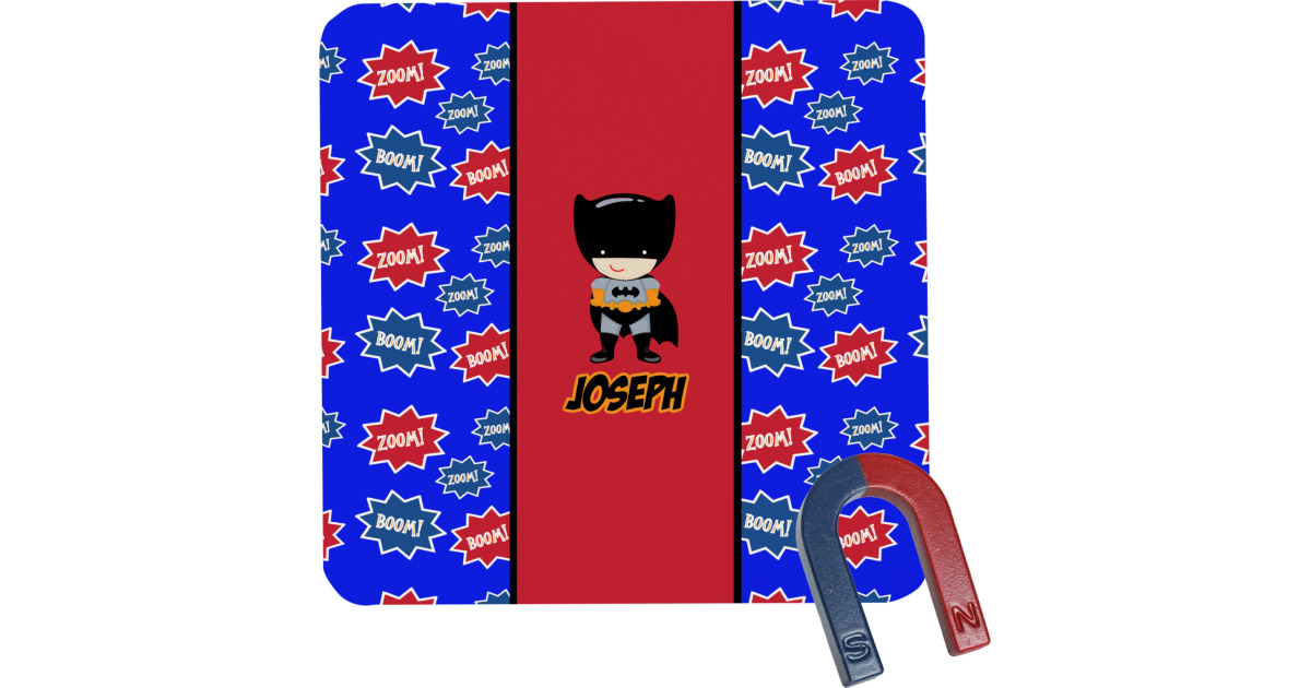 Custom Superhero Square Fridge Magnet (Personalized) | YouCustomizeIt