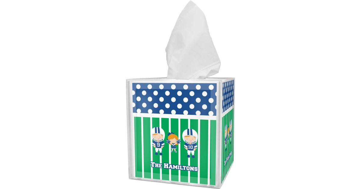 Custom Football Tissue Box Cover (Personalized) | YouCustomizeIt