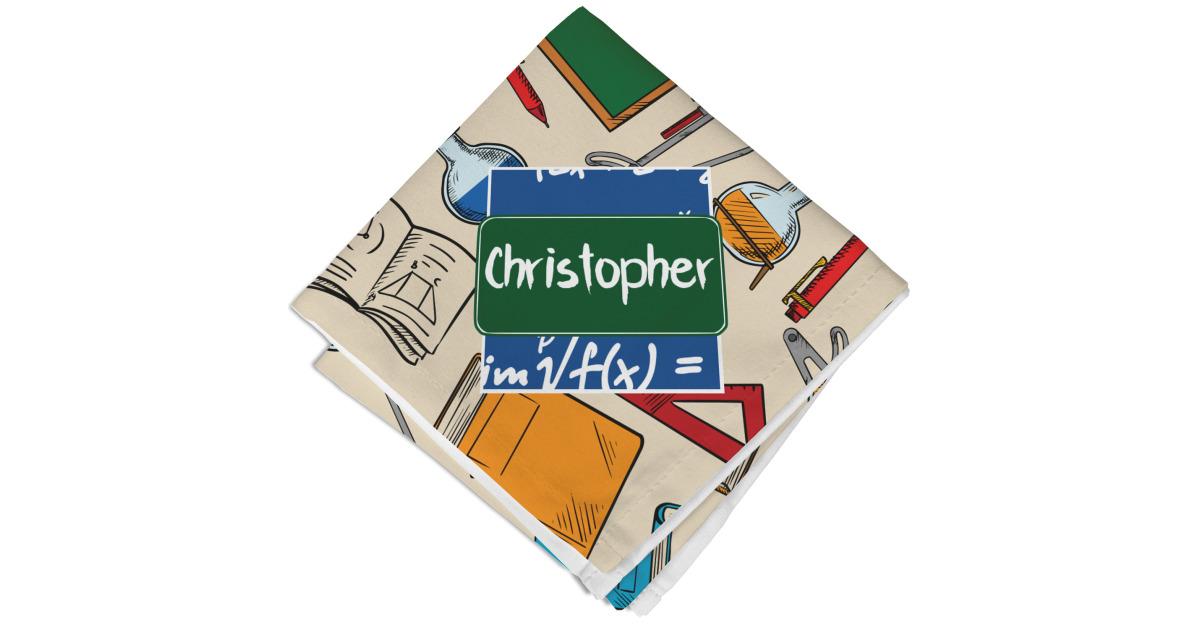 Custom Math Lesson Cloth Napkin w/ Name or Text | YouCustomizeIt