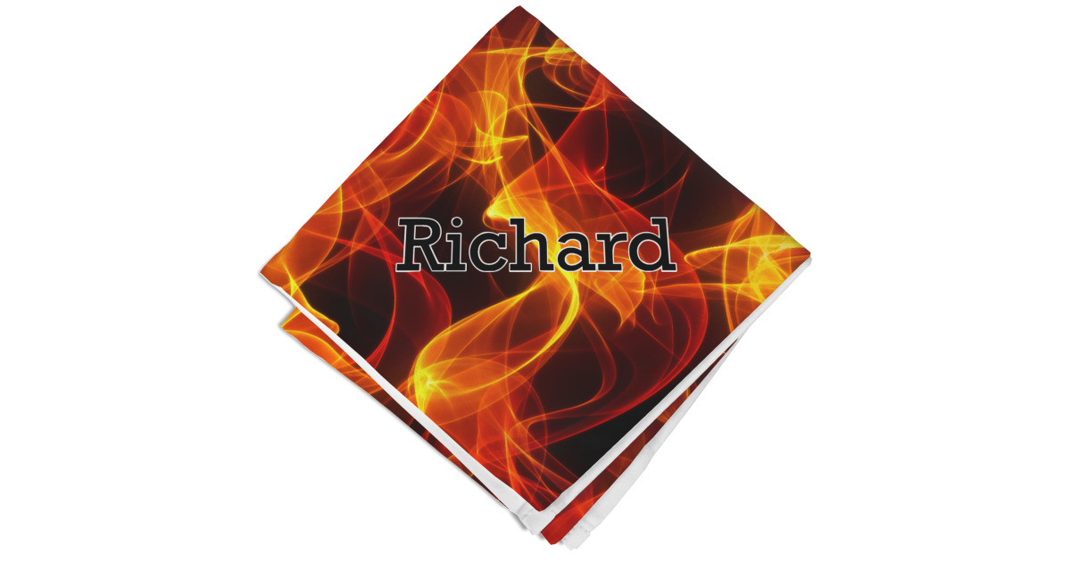 Custom Fire Cloth Napkin w/ Name or Text | YouCustomizeIt
