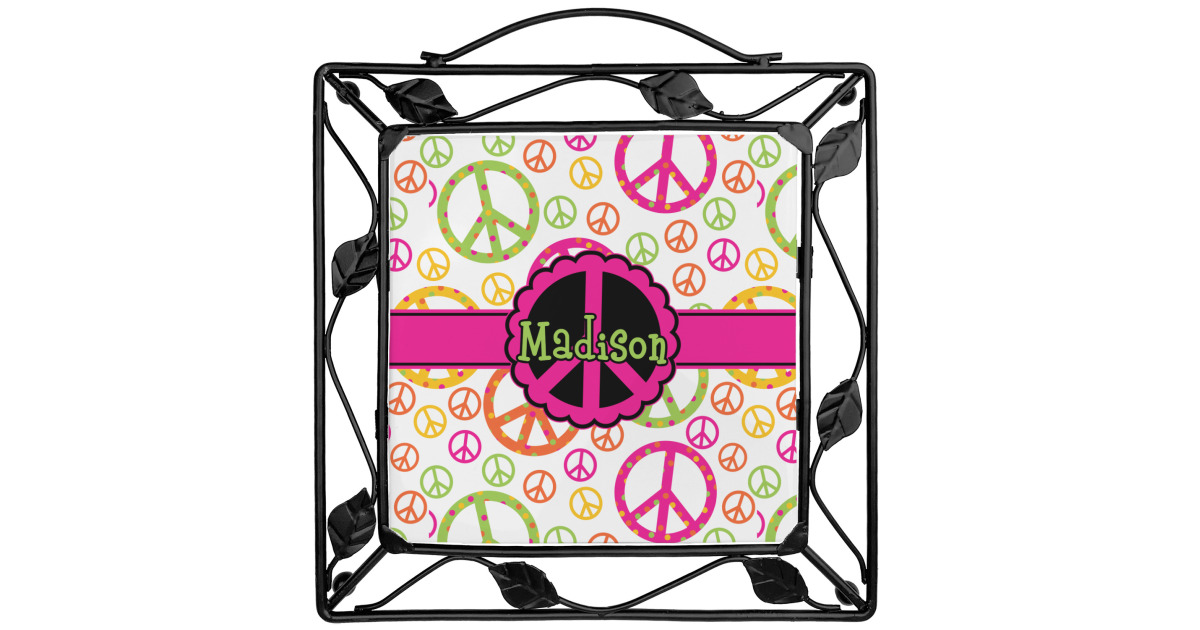Custom Peace Sign Square Trivet (Personalized) | YouCustomizeIt