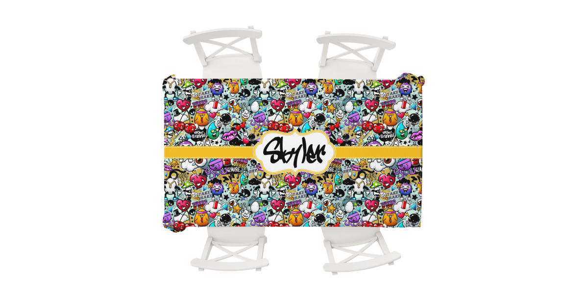 Custom Graffiti Tablecloth - 58"x102" (Personalized) | YouCustomizeIt