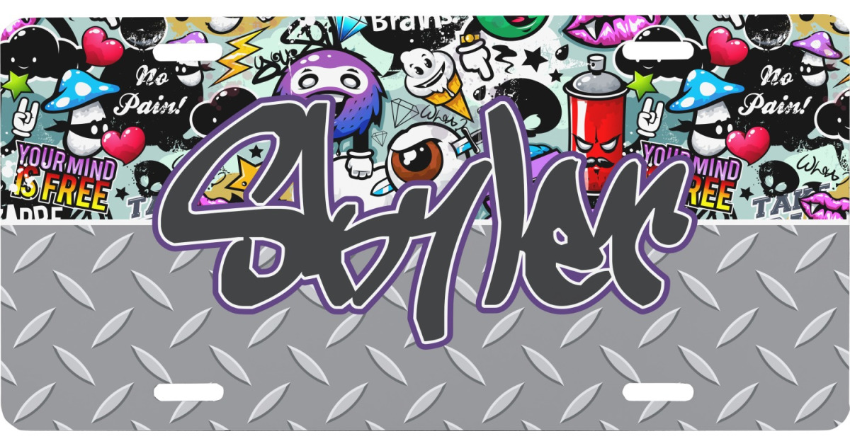 Custom Graffiti Front License Plate (Personalized) | YouCustomizeIt
