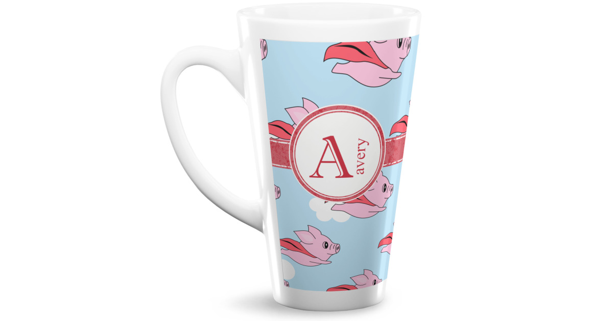 Custom Flying Pigs Latte Mug (Personalized) | YouCustomizeIt