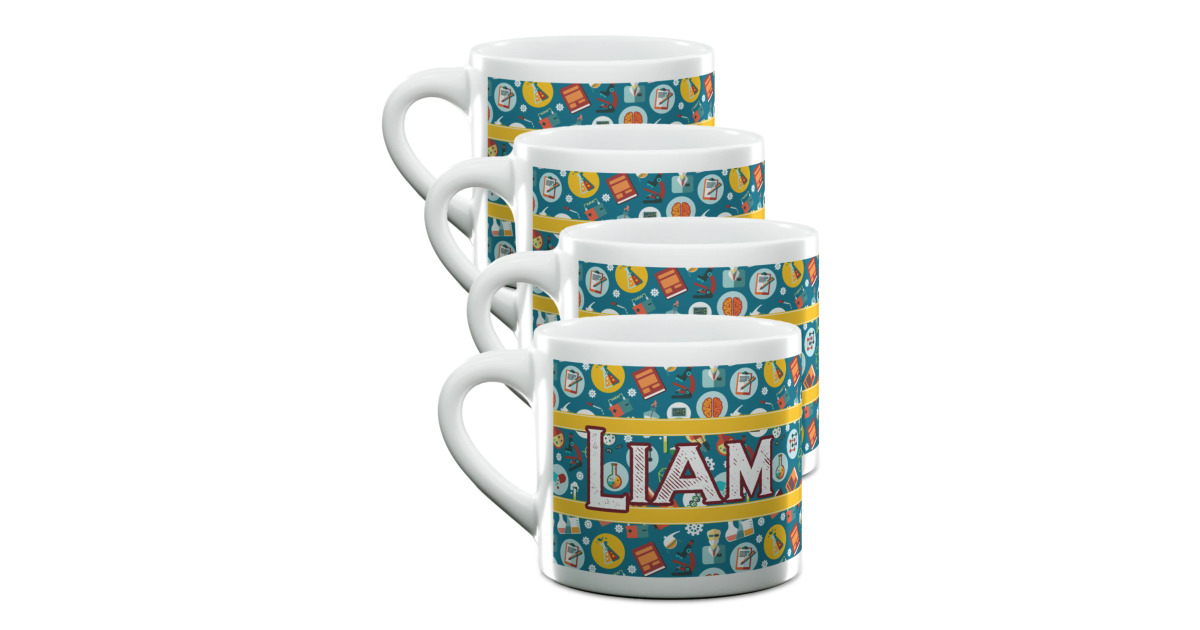 Custom Rocket Science Double Shot Espresso Cups - Set of 4 ...