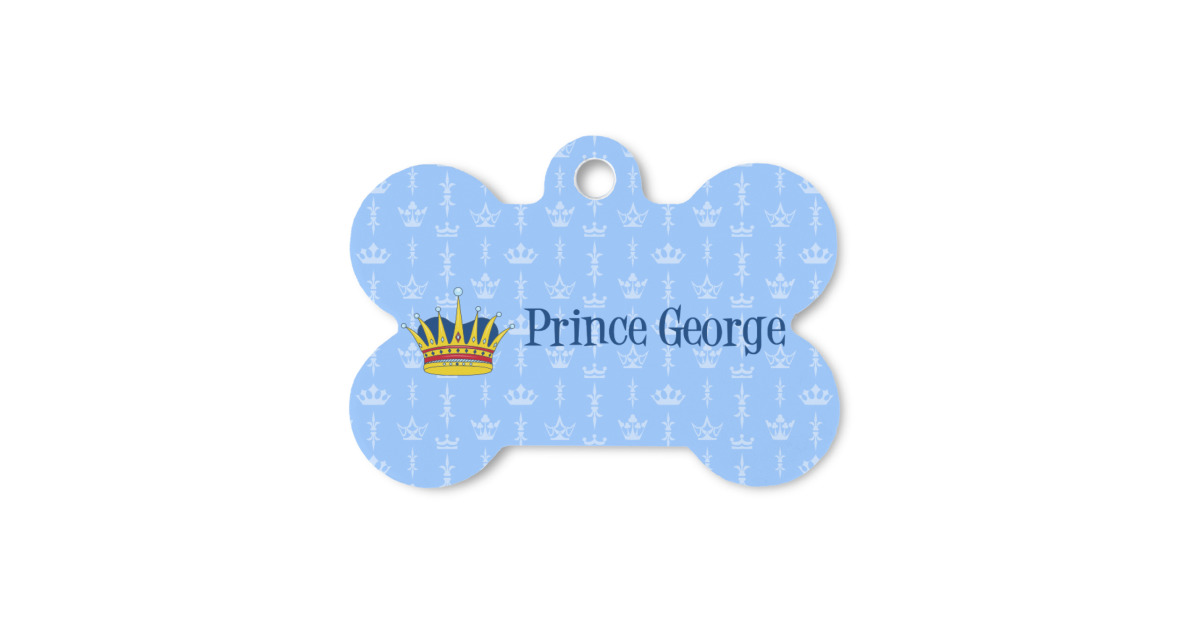 Custom Prince Bone Shaped Dog ID Tag - Small (Personalized ...