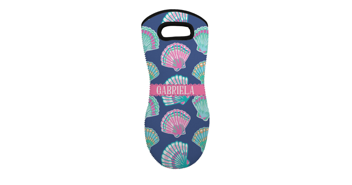 Custom Preppy Sea Shells Neoprene Oven Mitt w/ Name or Text ...