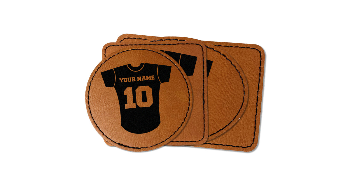 Custom Baseball Jersey Faux Leather Iron On Patch (Personalized ...