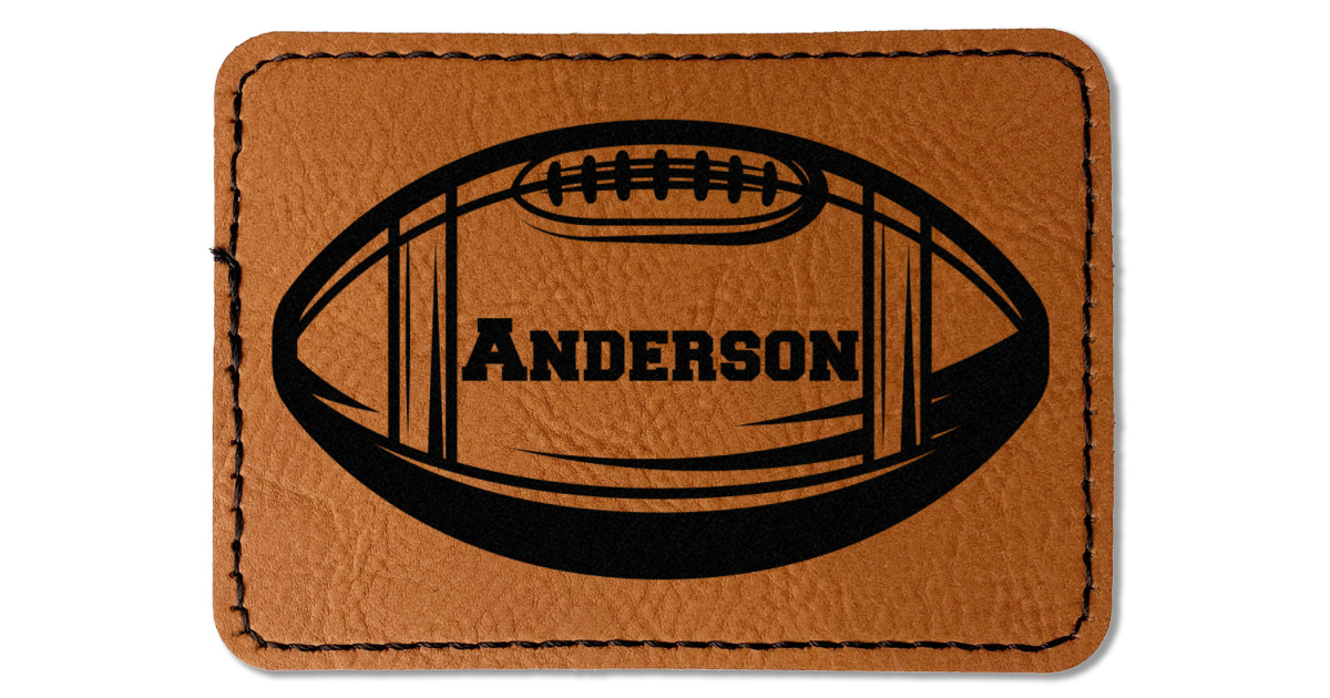 Custom Sports Faux Leather Iron On Patch - Rectangle (Personalized ...