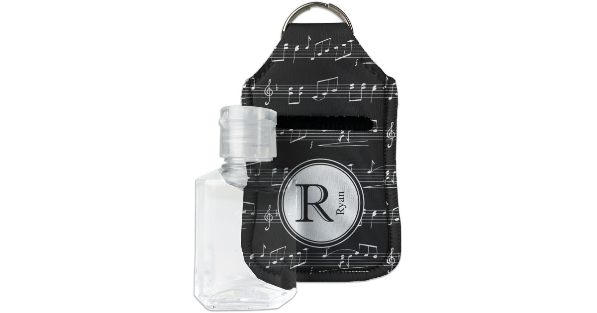 Custom Musical Notes Hand Sanitizer & Keychain Holder (Personalized ...