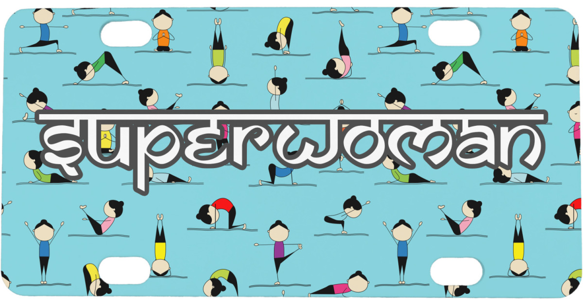 Custom Yoga Poses Mini/Bicycle License Plate (Personalized ...