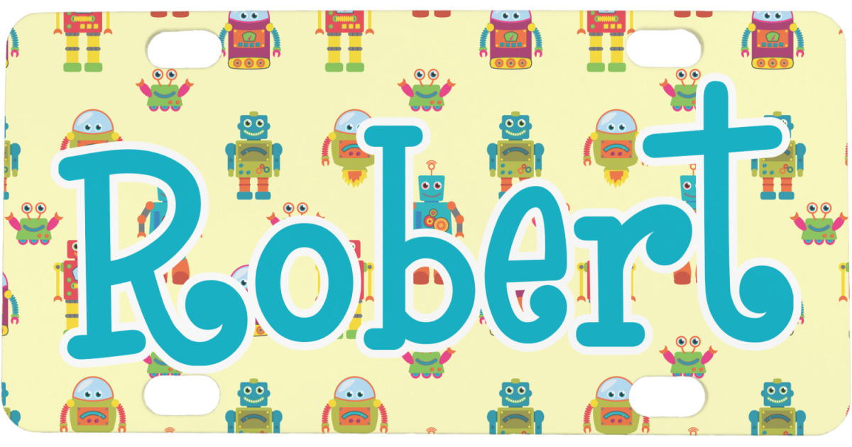 Custom Robot Mini/Bicycle License Plate (Personalized) | YouCustomizeIt
