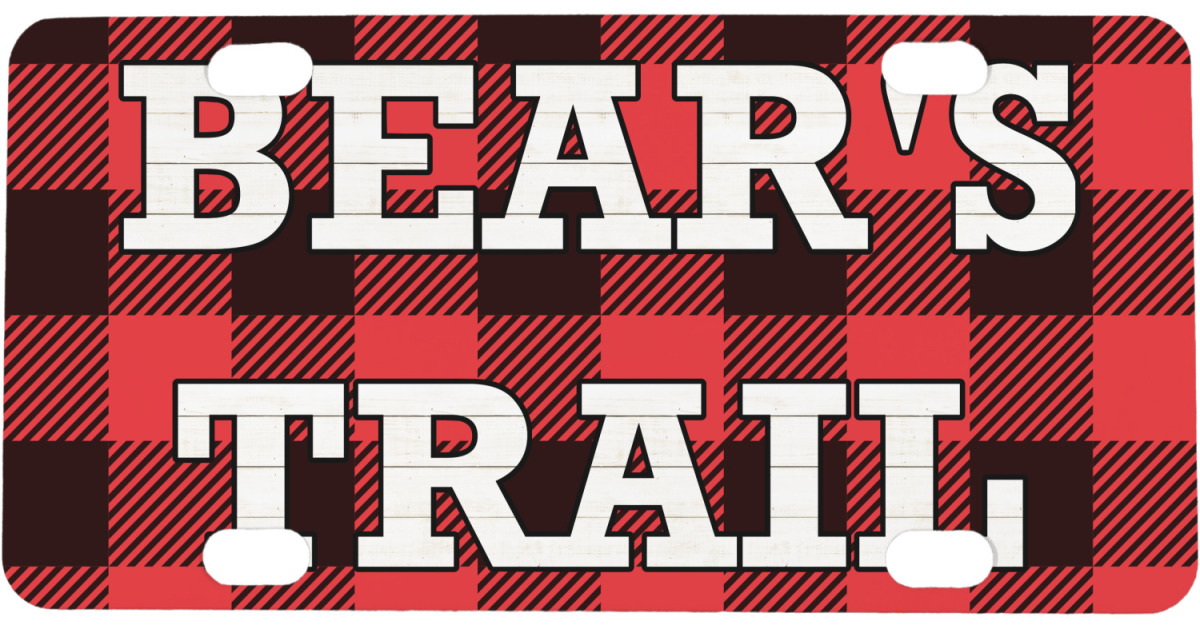 Custom Lumberjack Plaid Mini/Bicycle License Plate (Personalized ...
