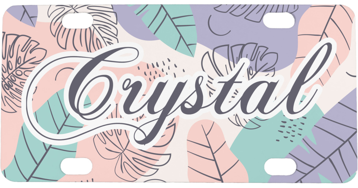 Custom Coconut and Leaves Mini/Bicycle License Plate (Personalized ...