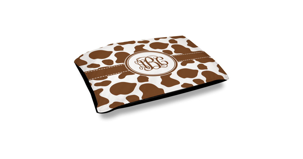 Custom Cow Print Dog Bed w/ Monogram | YouCustomizeIt