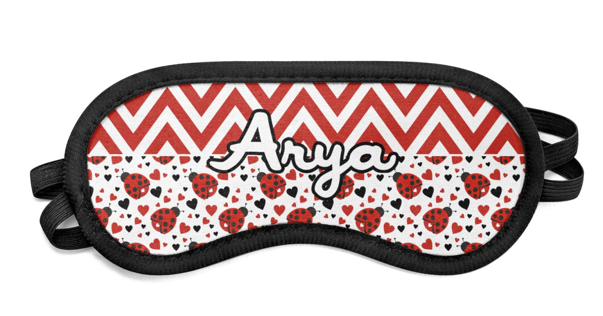 Custom Ladybugs & Chevron Sleeping Eye Mask (Personalized) | YouCustomizeIt
