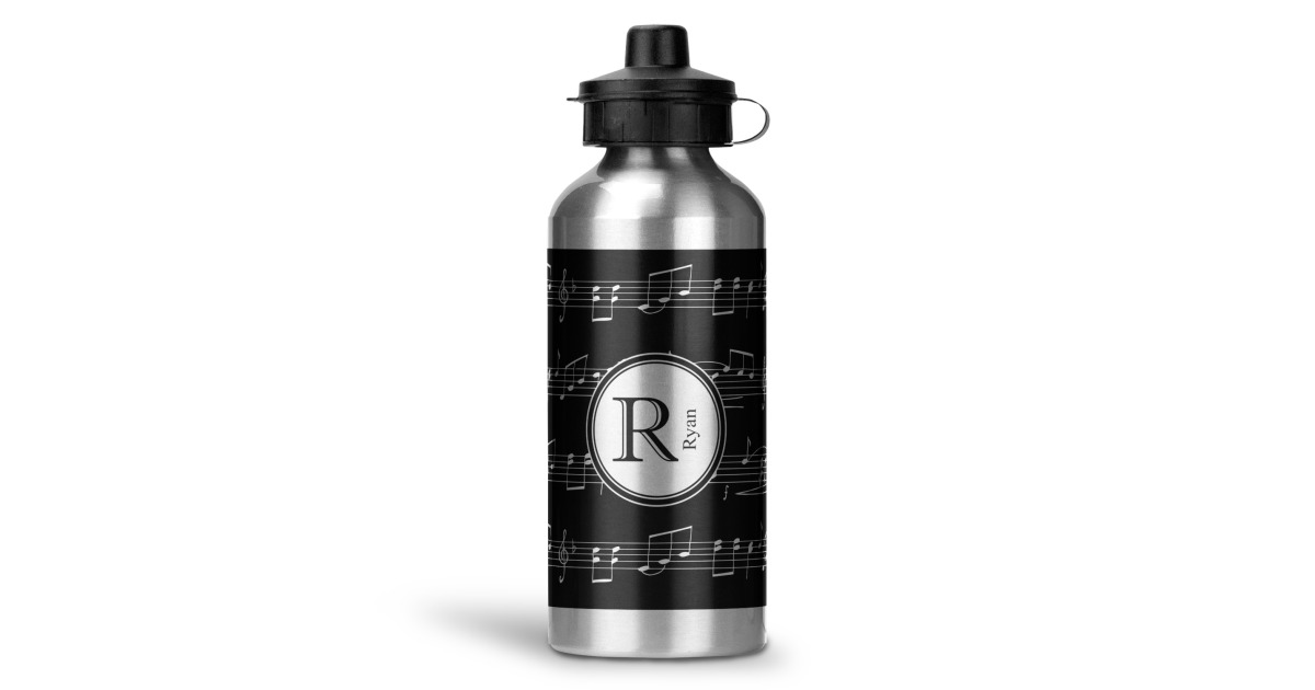 Custom Musical Notes Water Bottles - 20 oz - Aluminum (Personalized ...