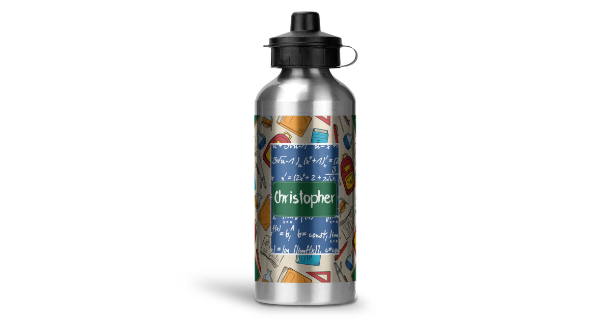 Custom Math Lesson Water Bottles - 20 oz - Aluminum (Personalized ...