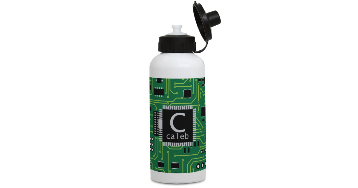 Custom Circuit Board Water Bottles - Aluminum - 20 oz - White ...
