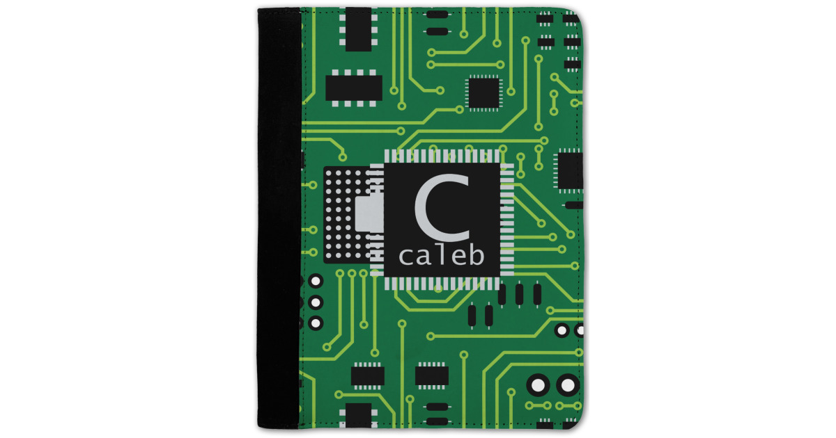 Custom Circuit Board Notebook Padfolio w/ Name and Initial | YouCustomizeIt