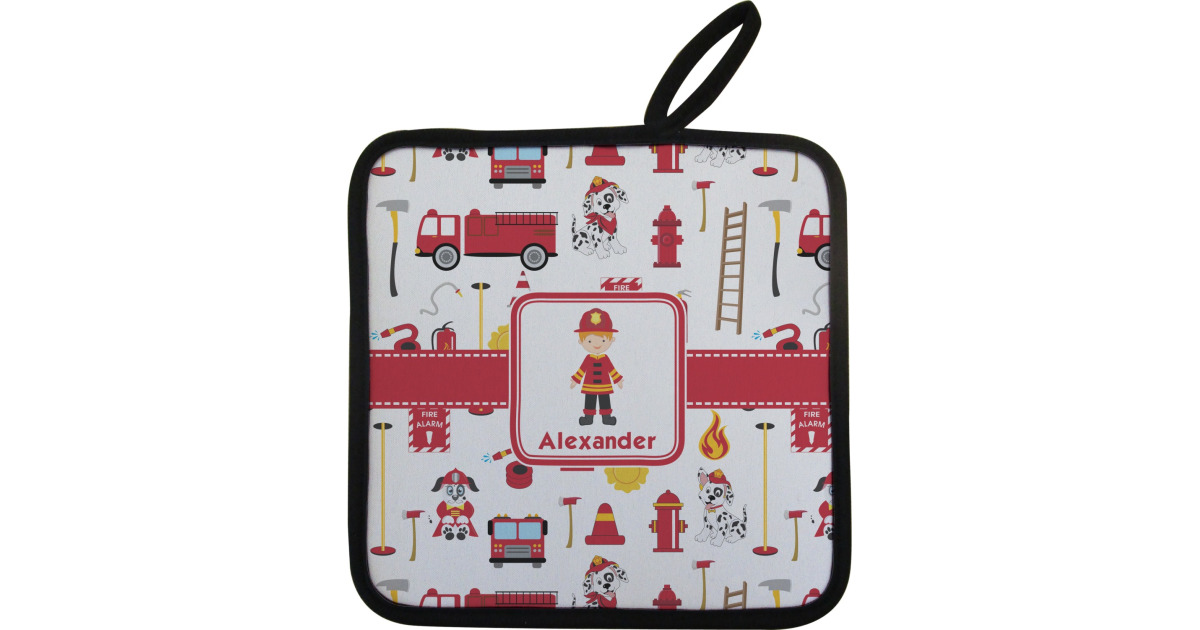 Custom Firefighter Character Pot Holder w/ Name or Text | YouCustomizeIt
