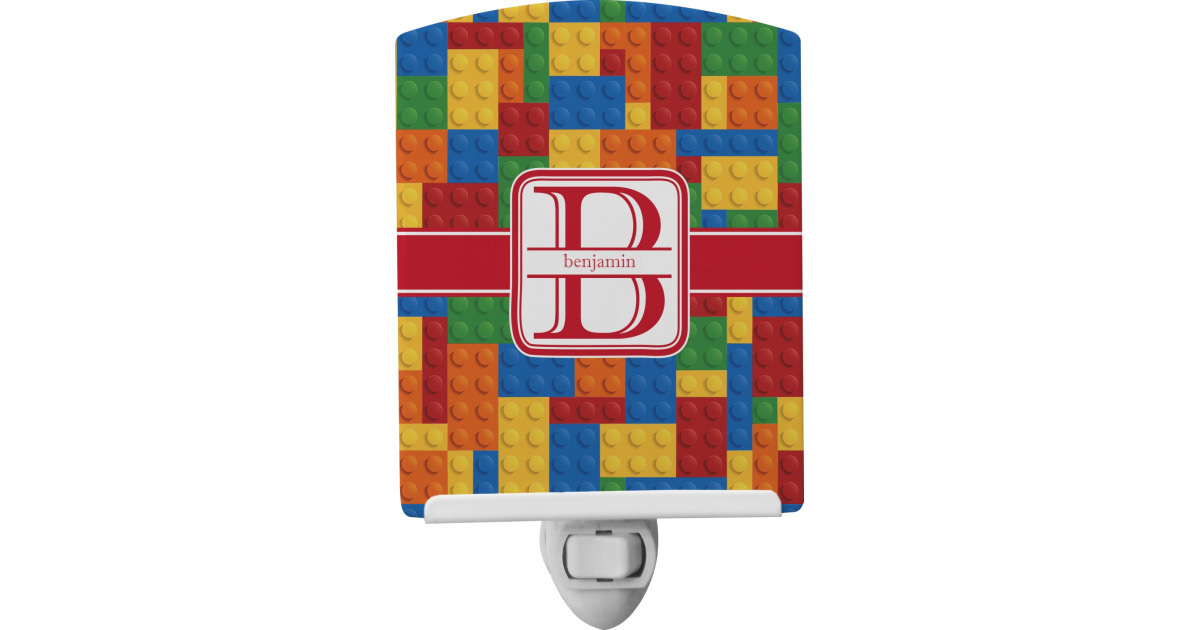 Custom Building Blocks Ceramic Night Light (Personalized) | YouCustomizeIt