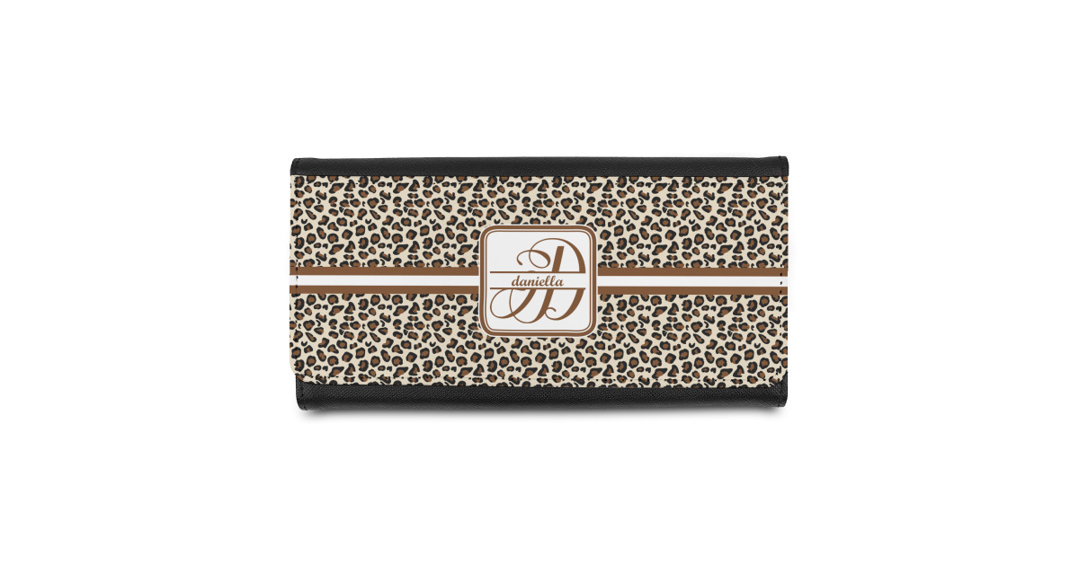 Custom Leopard Print Leatherette Ladies Wallet (Personalized ...
