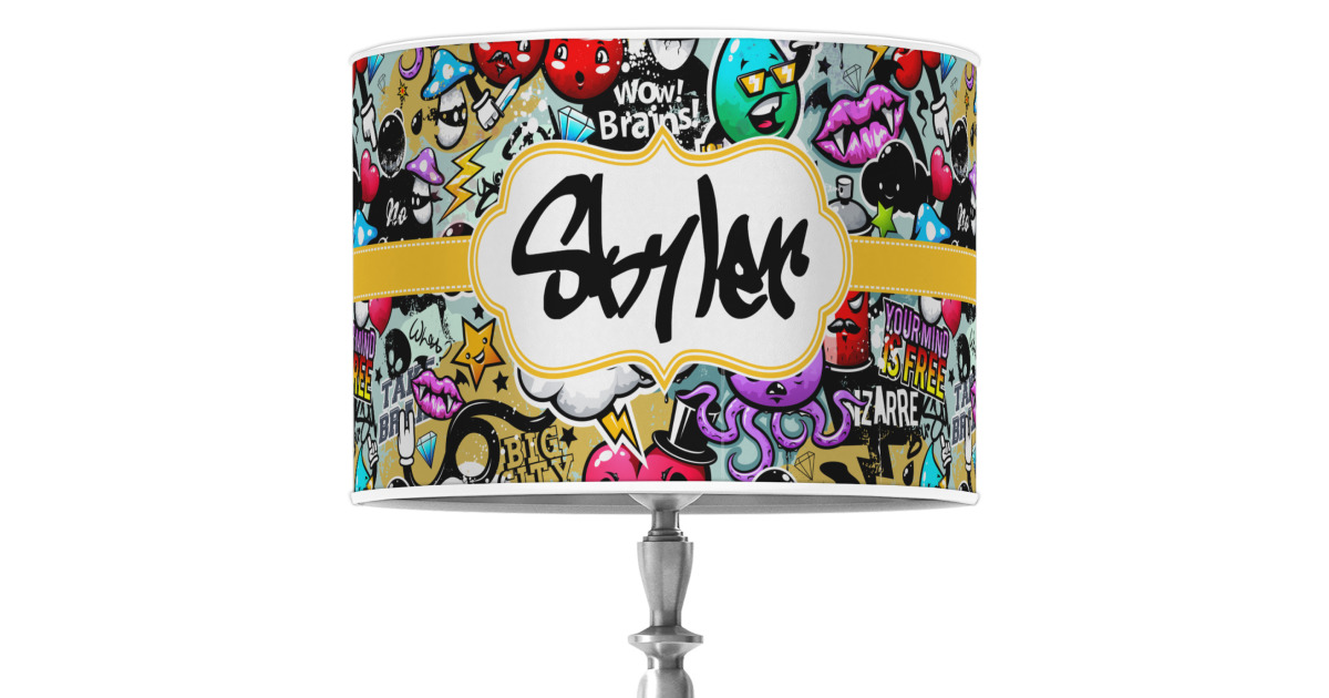Custom Graffiti Drum Lamp Shade (Personalized) | YouCustomizeIt