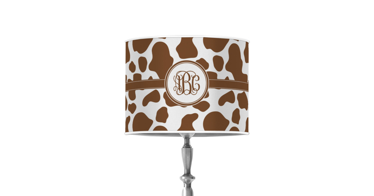 Custom Cow Print 8" Drum Lamp Shade - Poly-film (Personalized ...