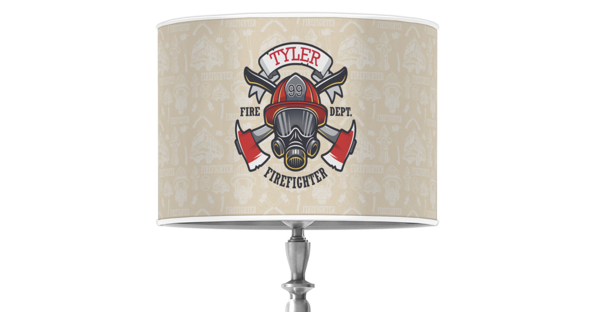Custom Firefighter Drum Lamp Shade (Personalized) | YouCustomizeIt