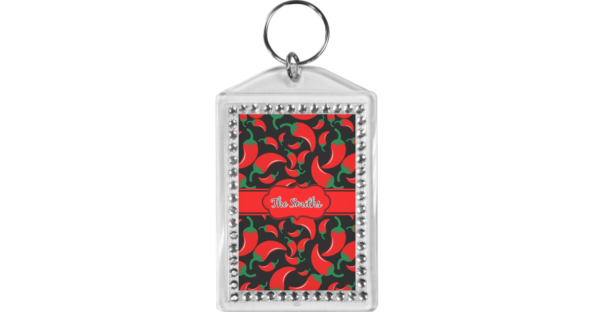 Custom Chili Peppers Bling Keychain (Personalized) | YouCustomizeIt