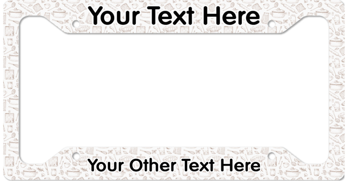 Custom Master Chef License Plate Frame (Personalized) | YouCustomizeIt