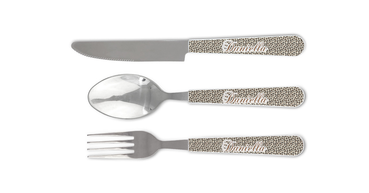Custom Leopard Print Cutlery Set (Personalized) | YouCustomizeIt