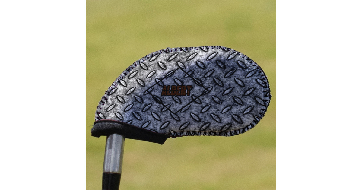 Custom Diamond Plate Golf Club Iron Cover (Personalized) | YouCustomizeIt
