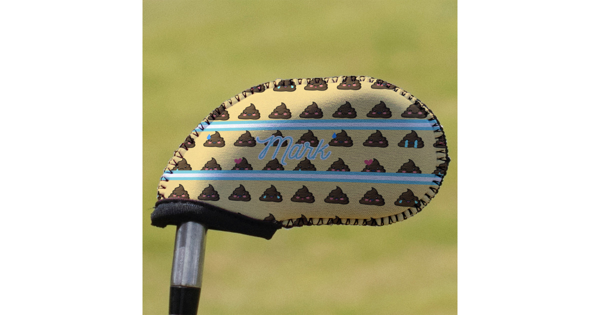 Custom Poop Emoji Golf Club Iron Cover (Personalized) | YouCustomizeIt