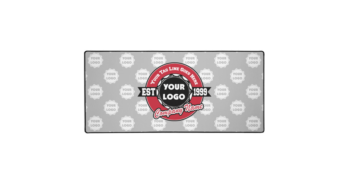 Custom Logo & Tag Line Gaming Mouse Pad w/ Logos | YouCustomizeIt