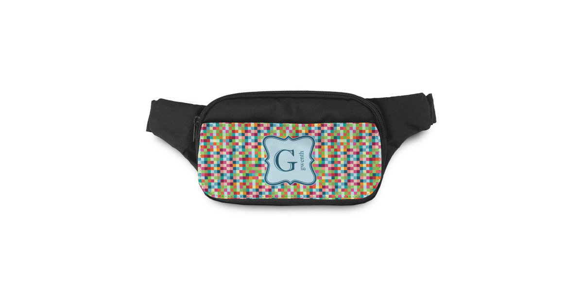 Custom Retro Pixel Squares Fanny Pack - Modern Style (Personalized ...