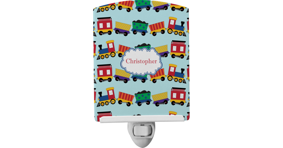 Custom Trains Ceramic Night Light (Personalized) | YouCustomizeIt