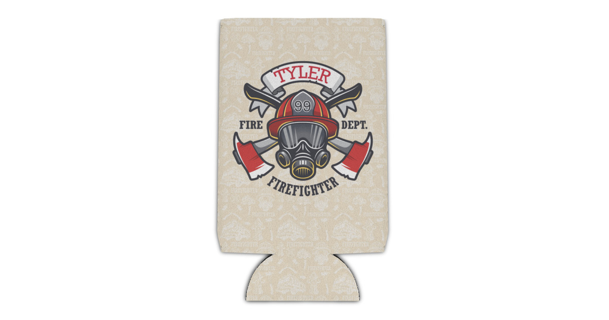 Custom Firefighter Can Cooler (Personalized) | YouCustomizeIt
