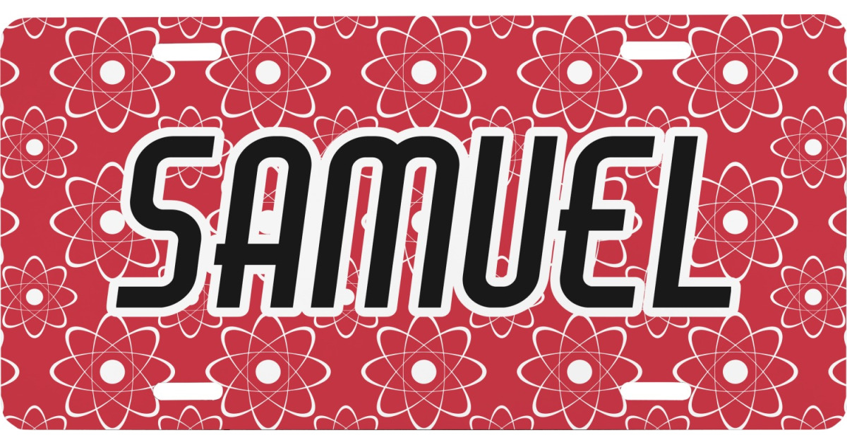 Custom Atomic Orbit Front License Plate (Personalized) | YouCustomizeIt